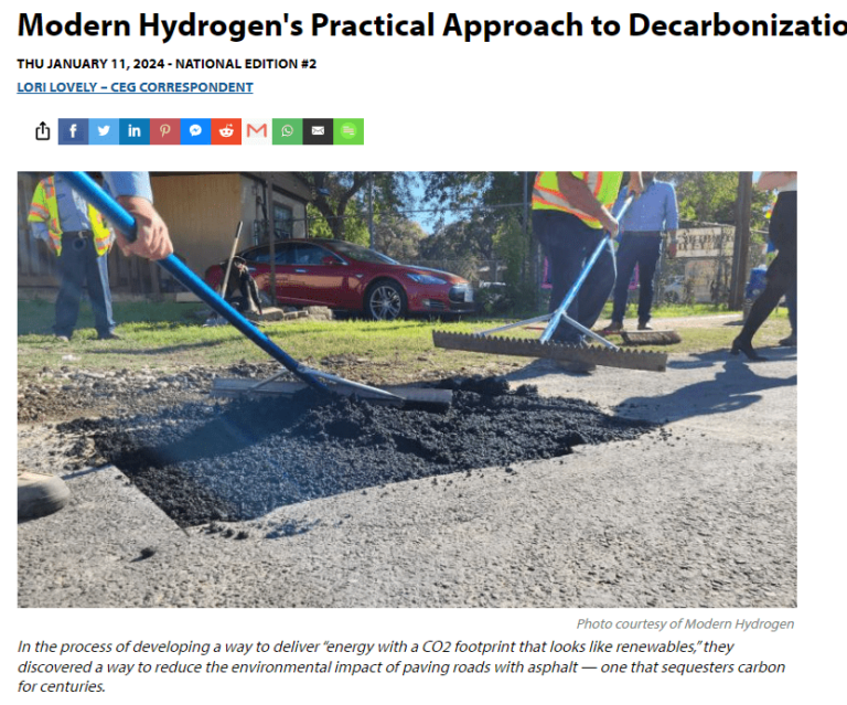 Modern Hydrogen's Practical Approach to Decarbonization - Modern Hydrogen